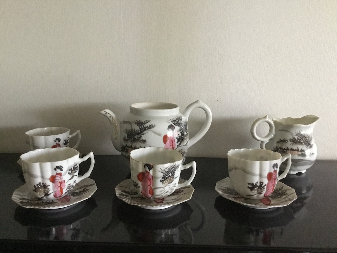 Antique Japanese Tea Service, Fine Porcelain - Etsy