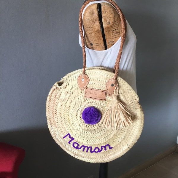 Sac paille ronde - Etsy France