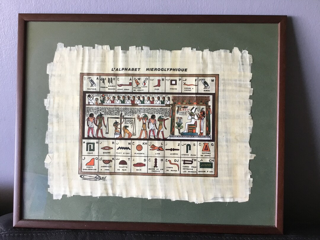 Table With Papyrus Egypt: the Hieroglyphic Alphabet - Etsy