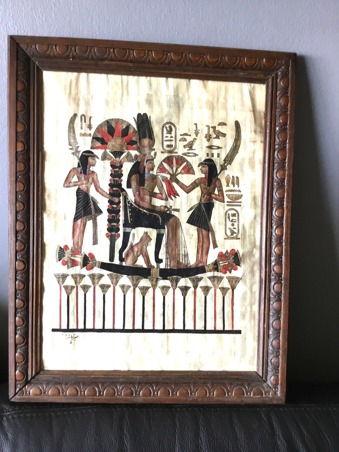 Ancient Frame With Visible Egyptian Papyrus - Etsy