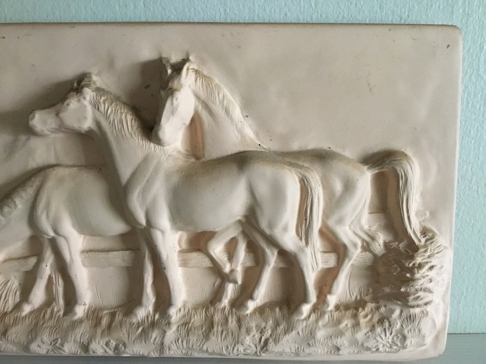 Tableau en plâtre décor aux chevaux - Etsy France