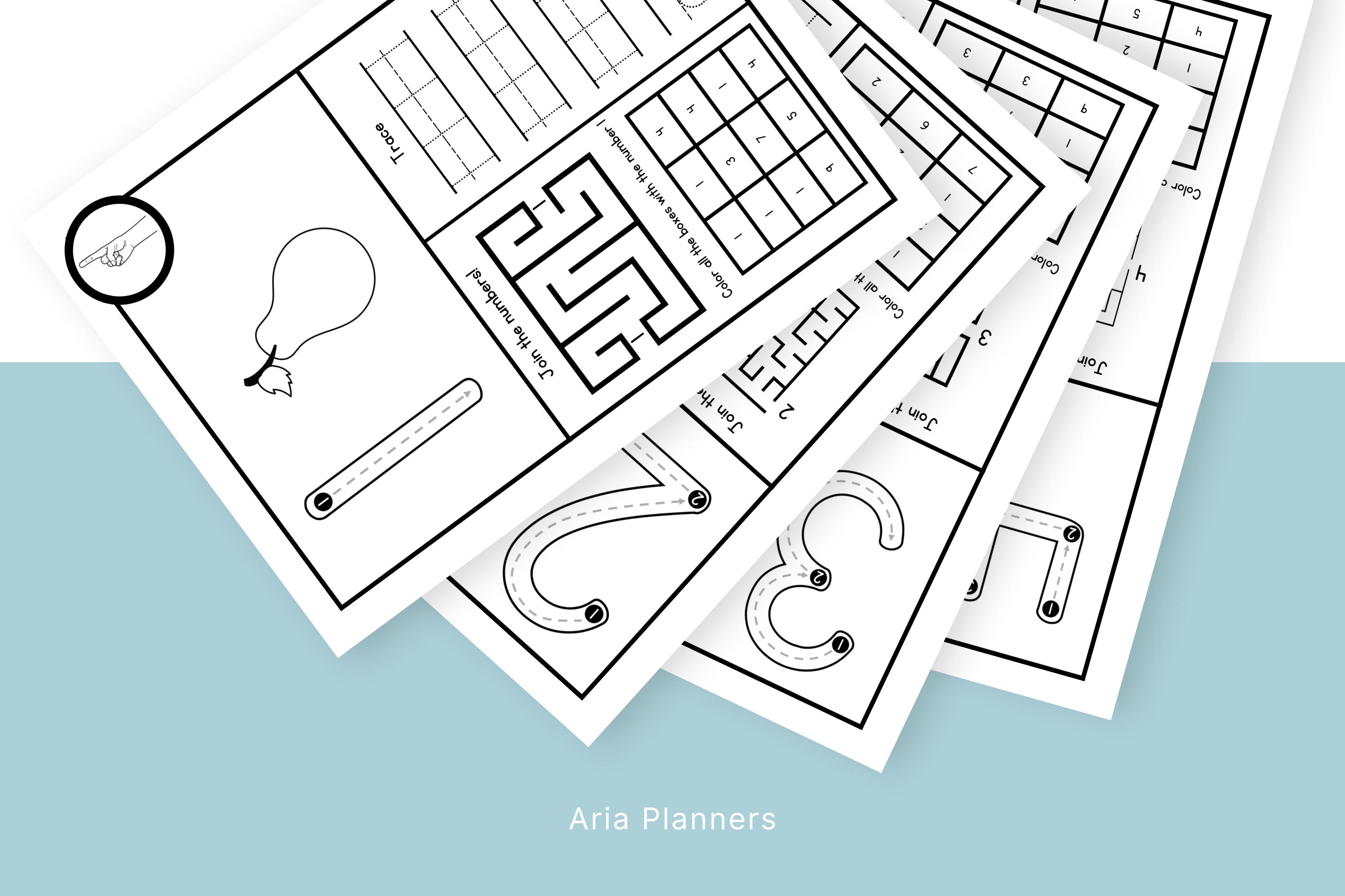 Number Activity Book, Preschool Kindergarden Grade One Printable PDF - Etsy