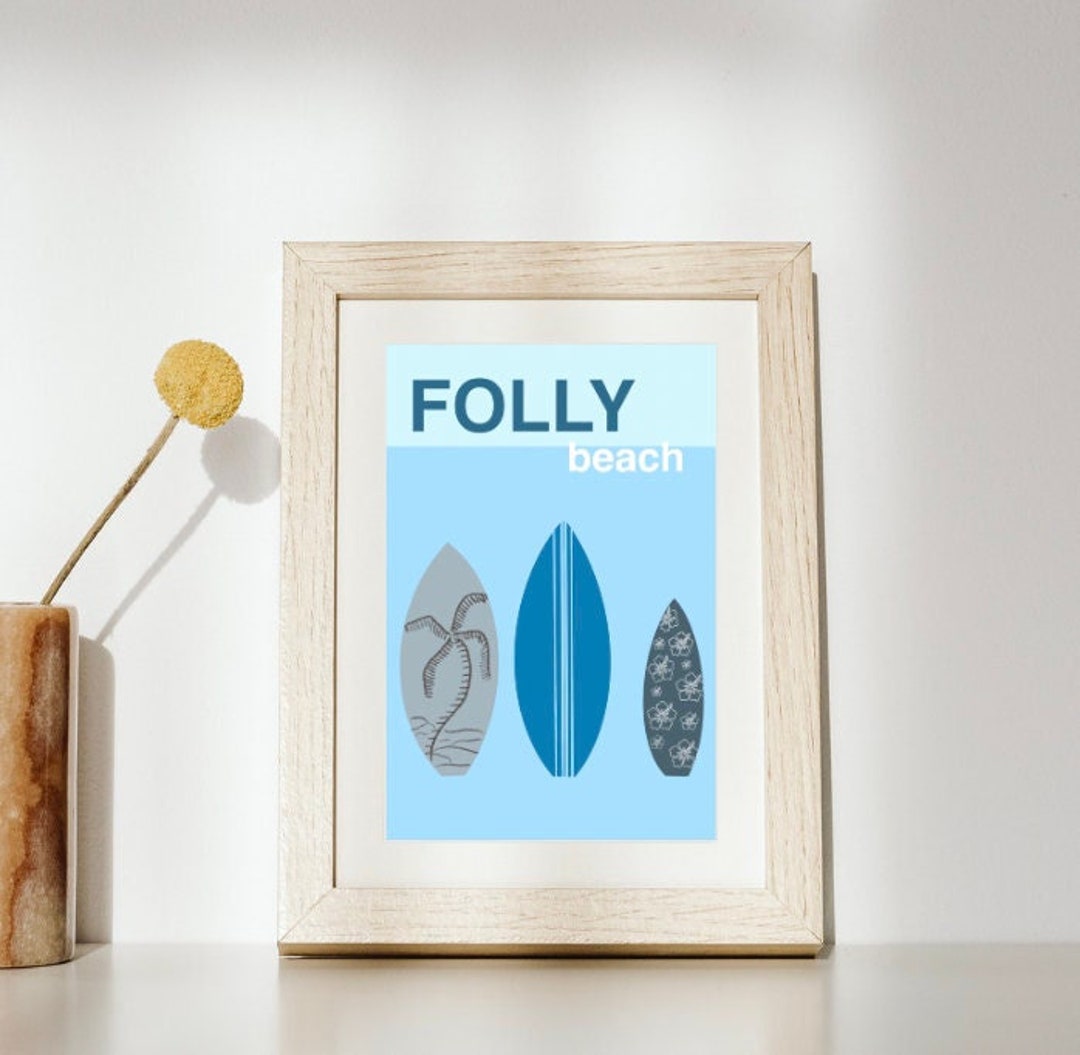 Folly Beach Print - Etsy