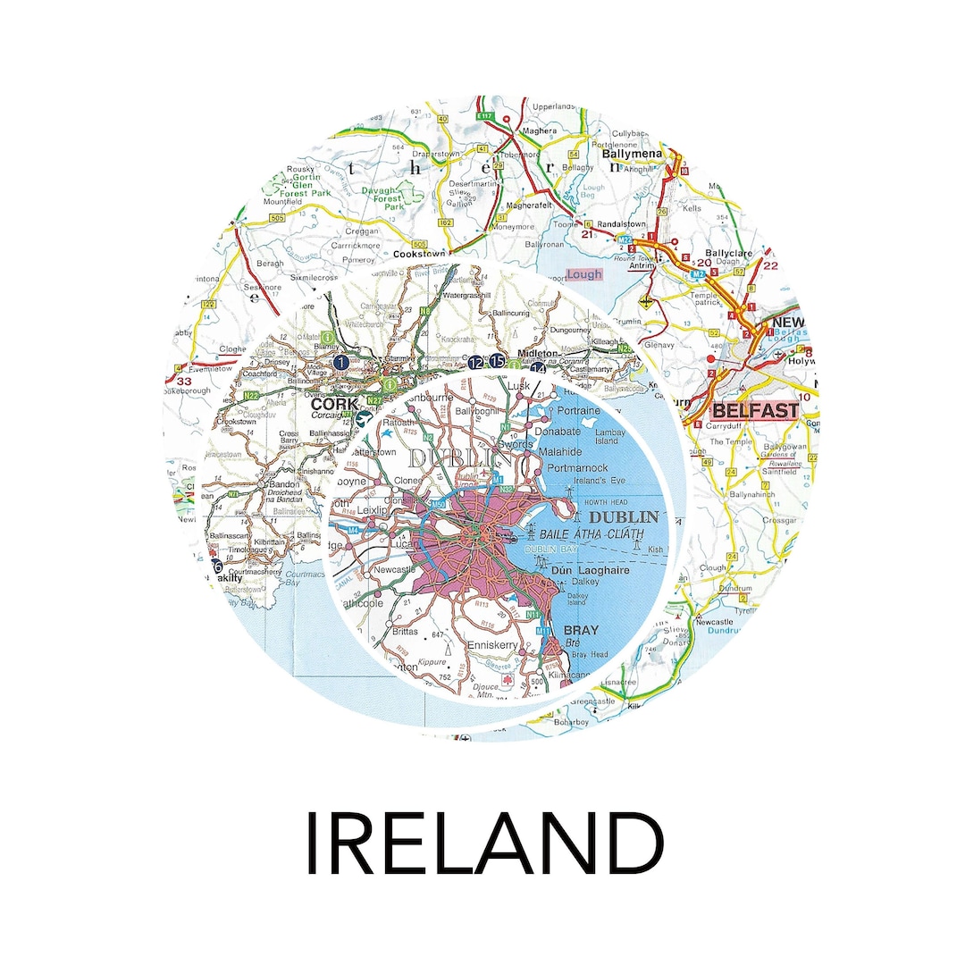 Custom Map Shapes - Circle - Etsy