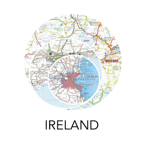 Custom Map Shapes Circle - Etsy