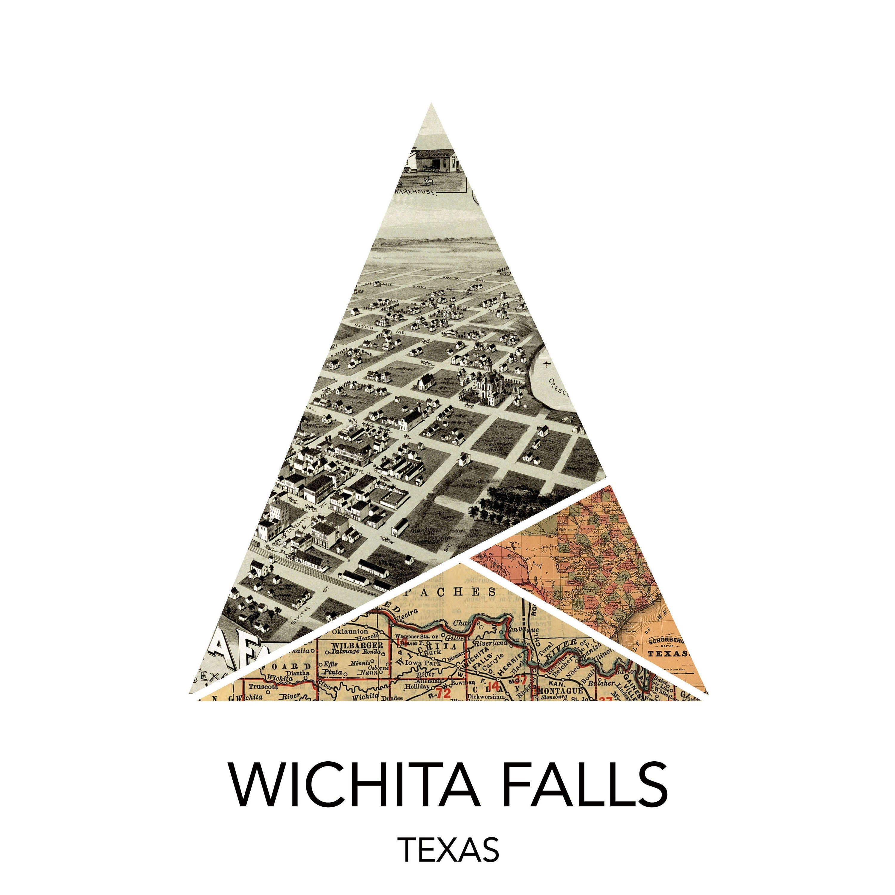 Custom Map Shapes - Triangle - Etsy