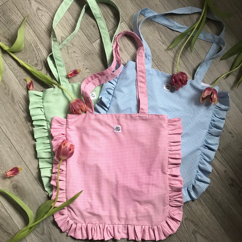 Ruffle Tote Bag - Etsy