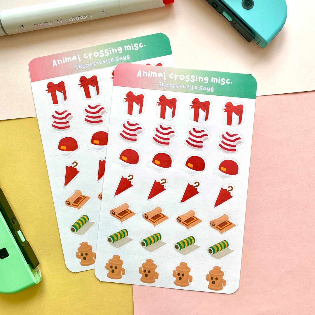 Animal Crossing Inventory Sticker Sheet - Etsy