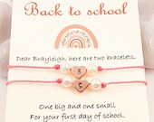 Back to School Bracelet First Day of Kindergarten Pre-k - Etsy