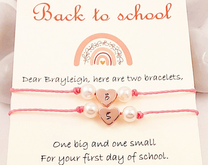 Back to School Bracelet First Day of Kindergarten Pre-k - Etsy