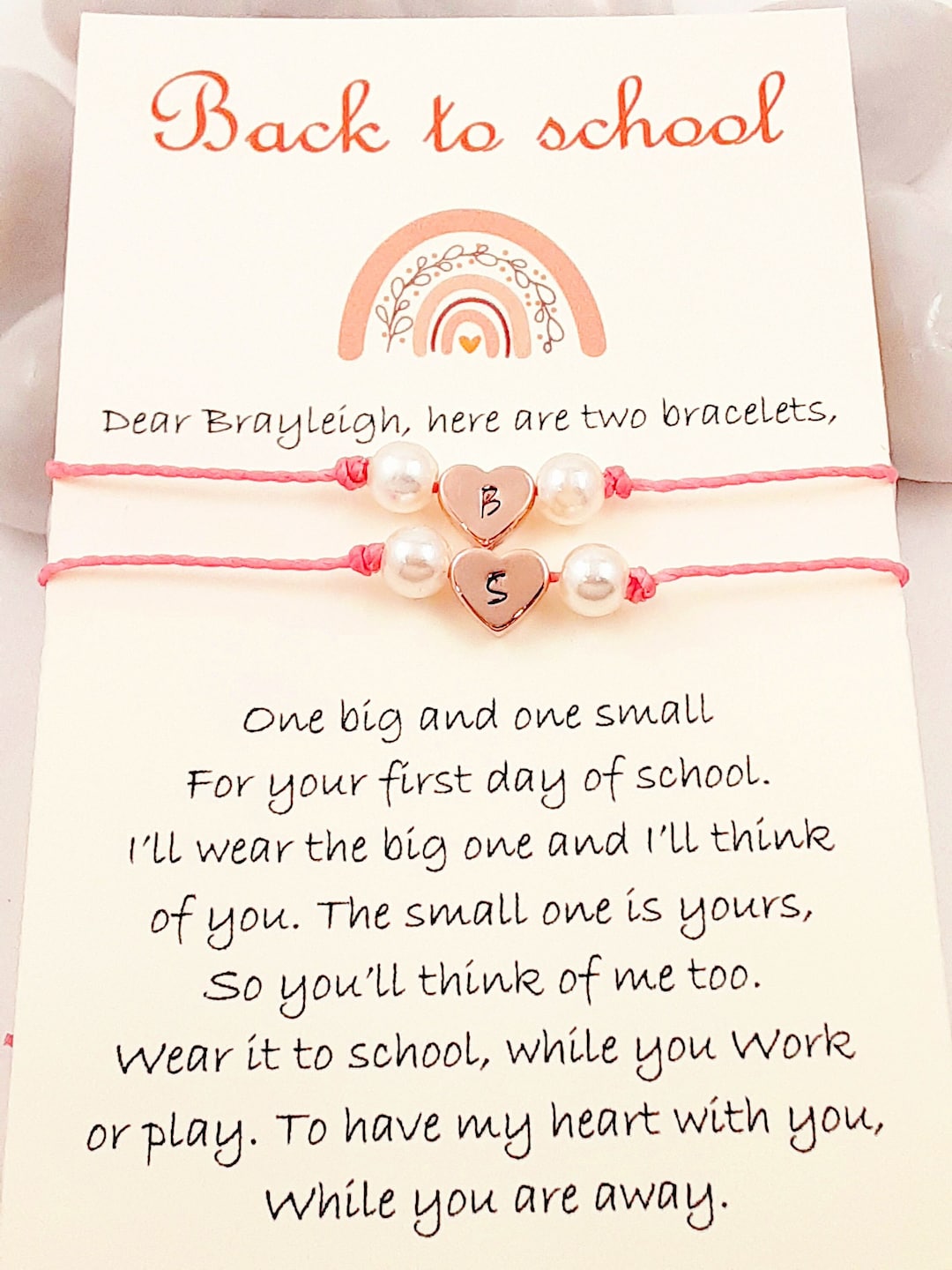 Back to School Bracelet, First Day of Kindergarten Pre-k Bracelet ...