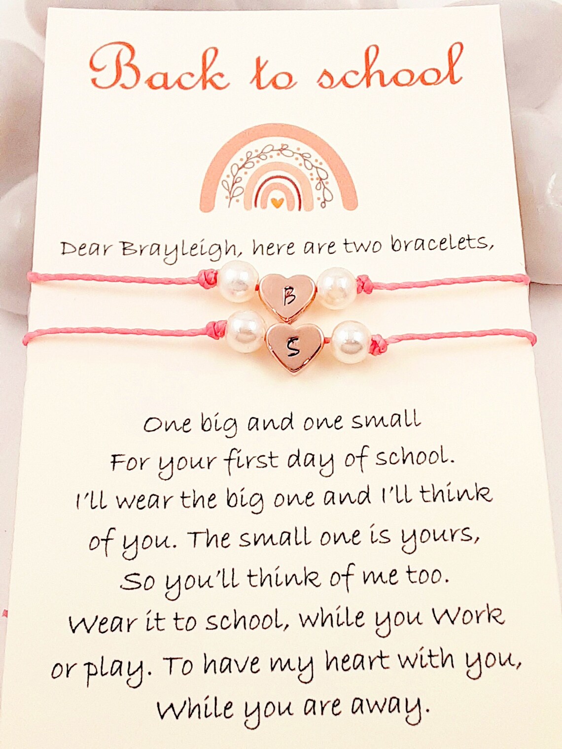 Back to School Bracelet First Day of Kindergarten Pre-k - Etsy
