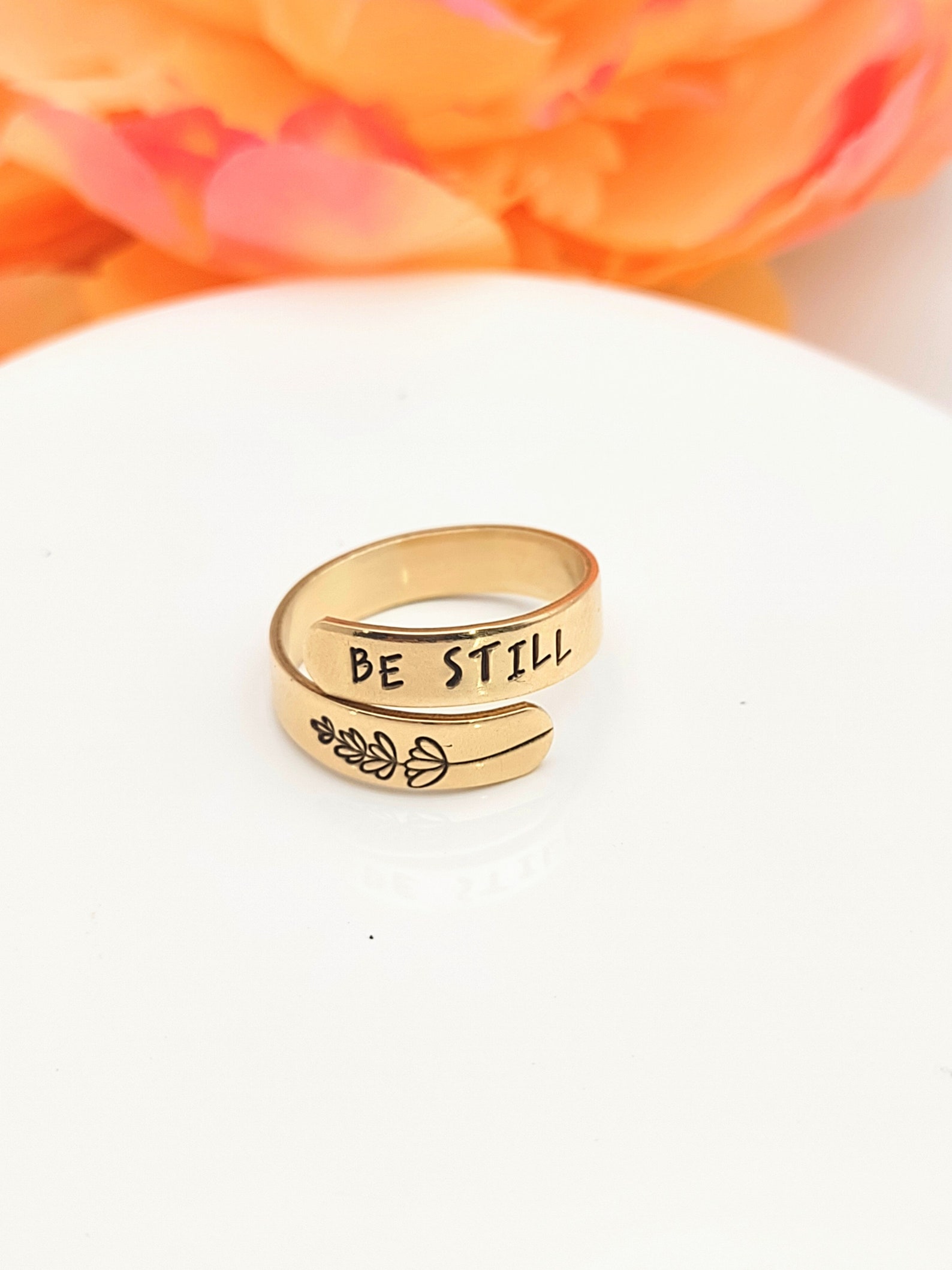 Be Still Wrap Ring, Religious Rings, Adjustable Wrap Ring ...