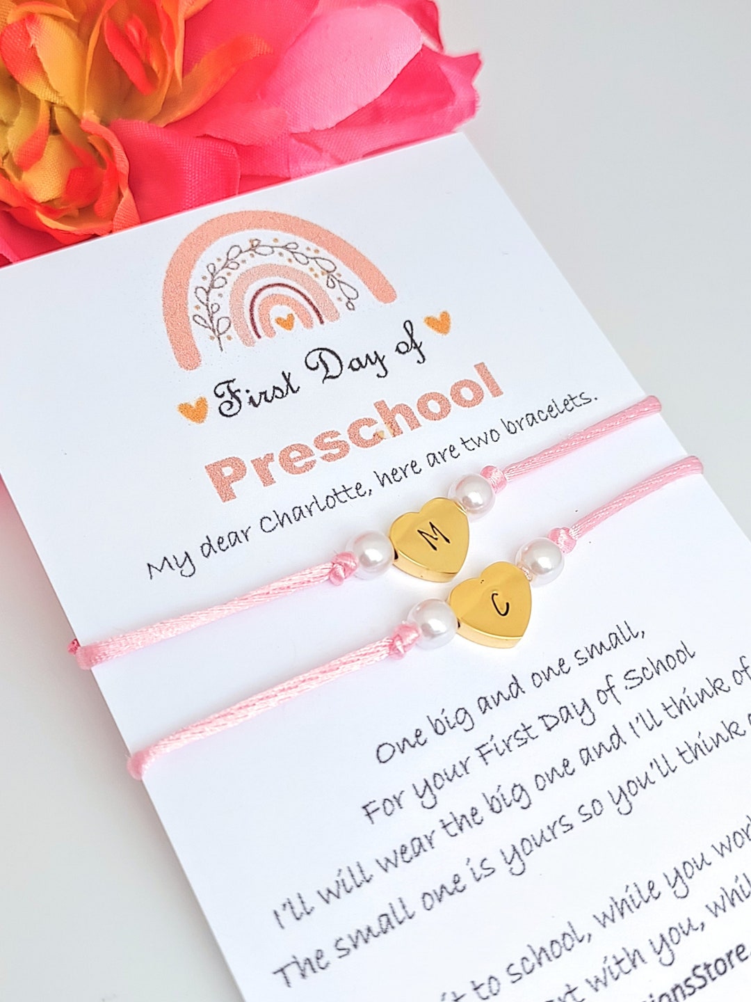 Mommy and Me Matching Bracelet, Preschool First Day of School, Back to ...