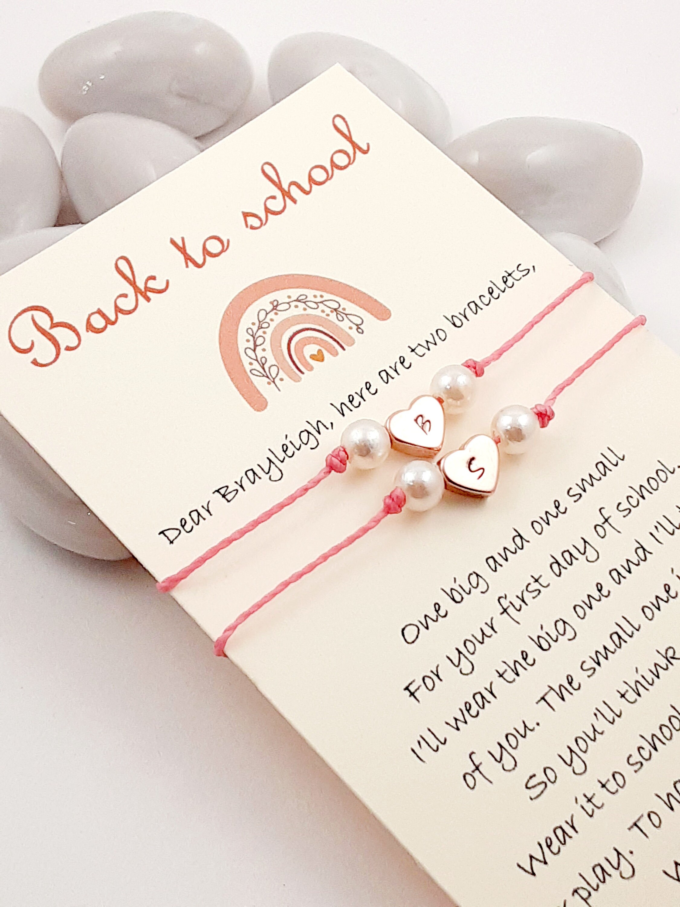 Back to School Bracelet First Day of Kindergarten Pre-k - Etsy