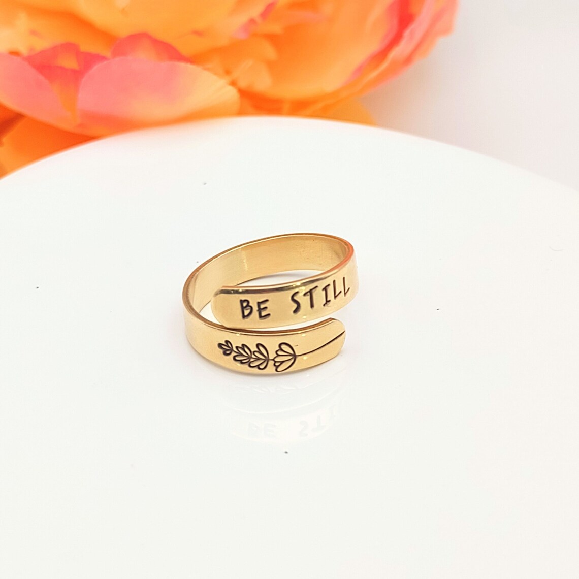 Be Still Wrap Ring, Religious Rings, Adjustable Wrap Ring ...