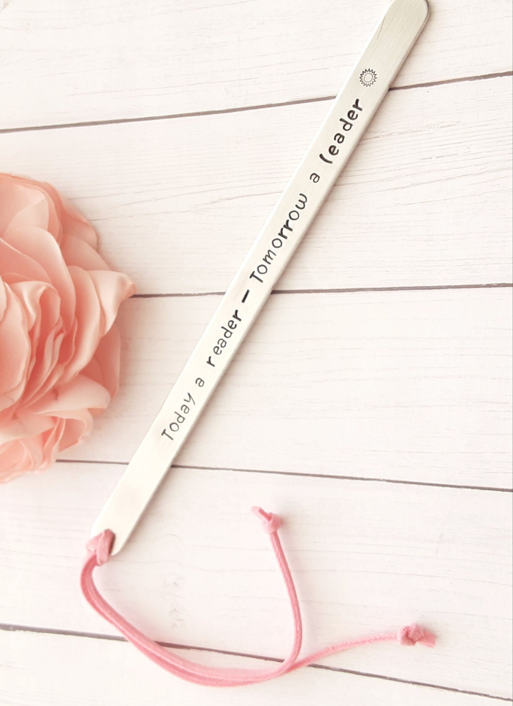 Personalized Metal Bookmark Hand Stamped Metal Bookmark With | Etsy