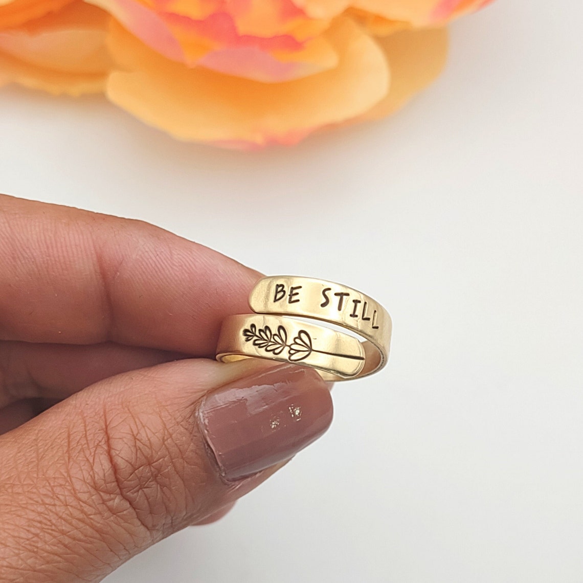 Be Still Wrap Ring, Religious Rings, Adjustable Wrap Ring ...