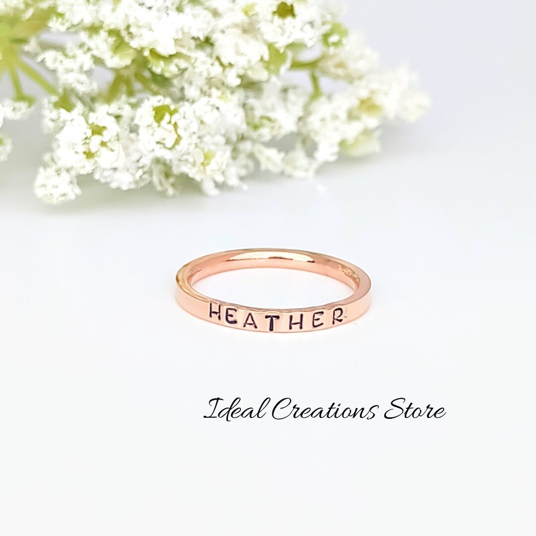Personalized Stacking Name Rings, Children Names Ring, Personalized ...