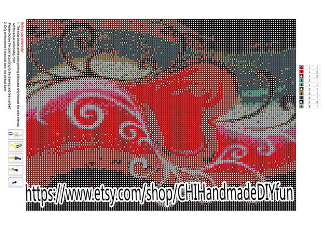 Heart of Love Shape/latch Hook Printable Pattern Digital Production ...