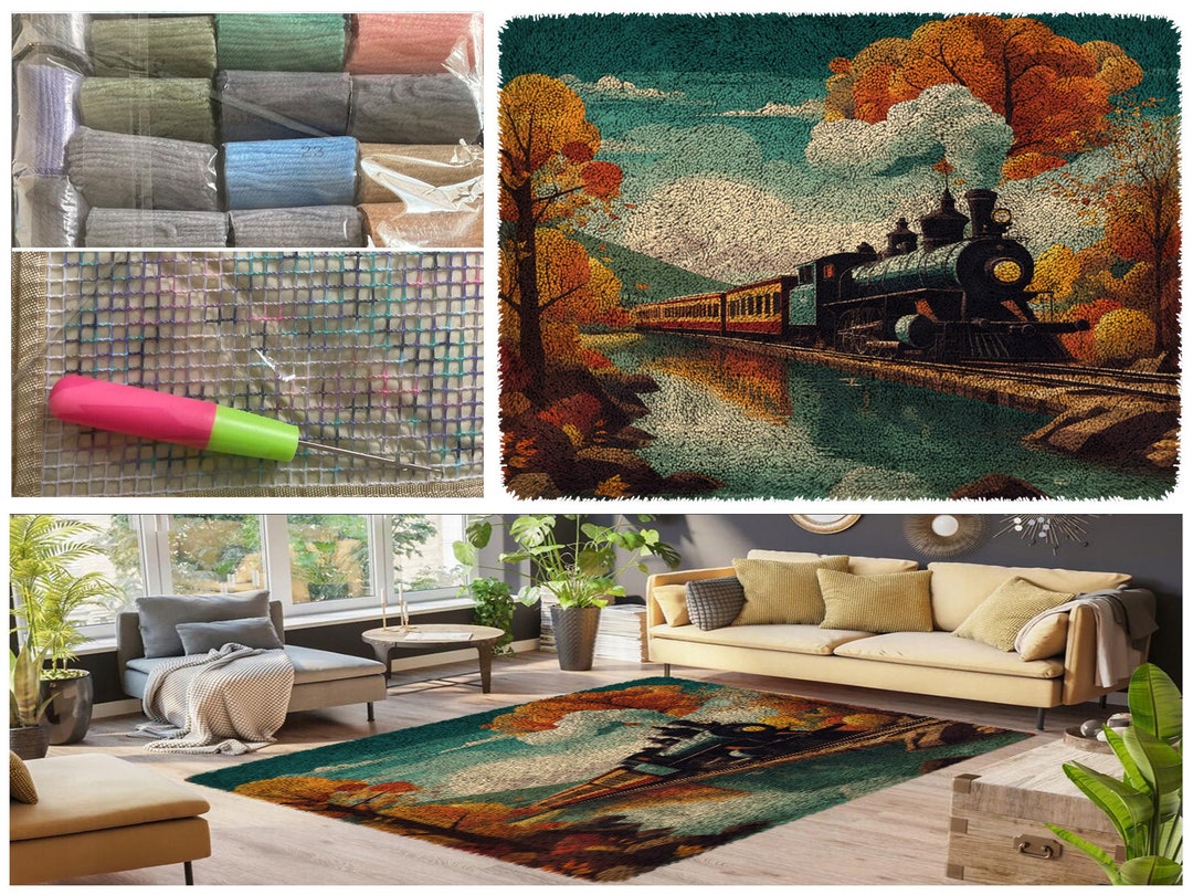 Latch Hook Kits Large Latch Hook Rug Kit for Adults Latch - Etsy