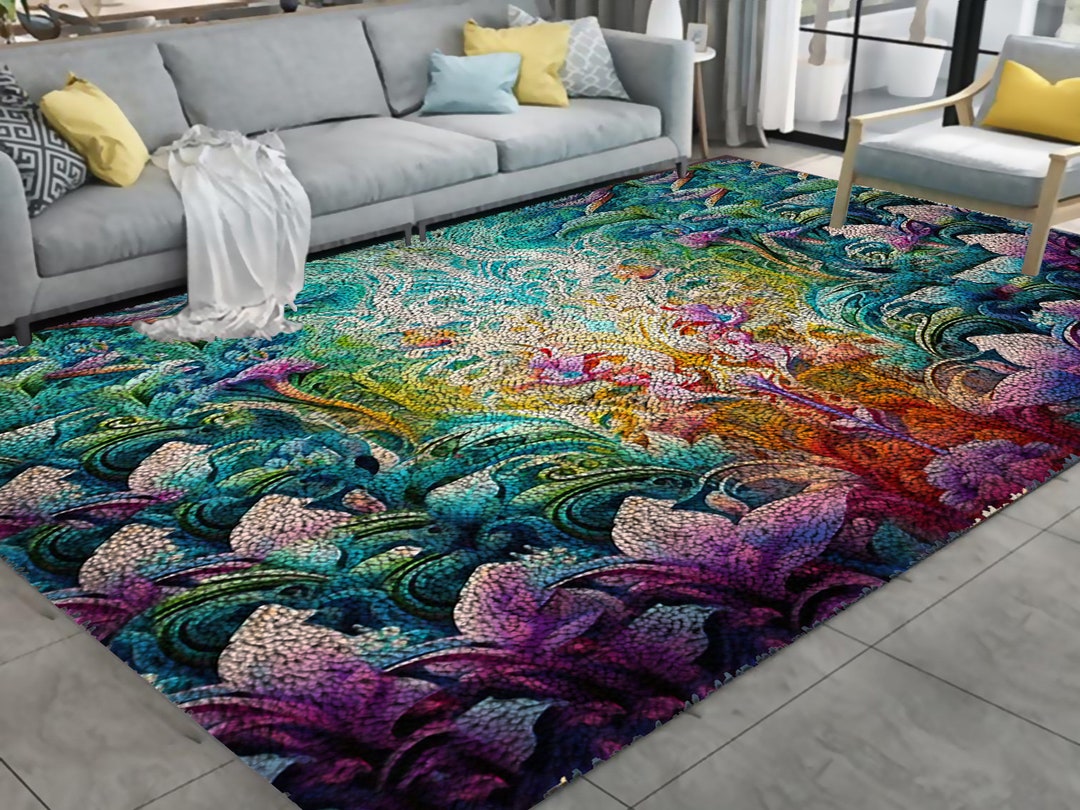 Green Flower Magic Latch Hook Kits, Large Latch Hook Rug Kit for Adults ...