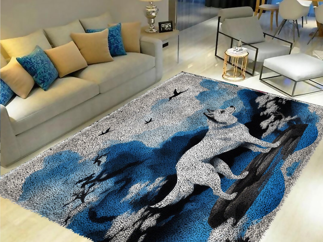 White Dog Latch Hook Kits, Large Latch Hook Rug Kit for Adults Latch ...