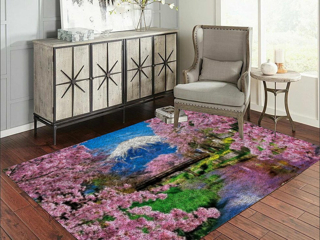 Vintage Latch Hook Kit Mount Fuji, Sakura, Japan - Etsy