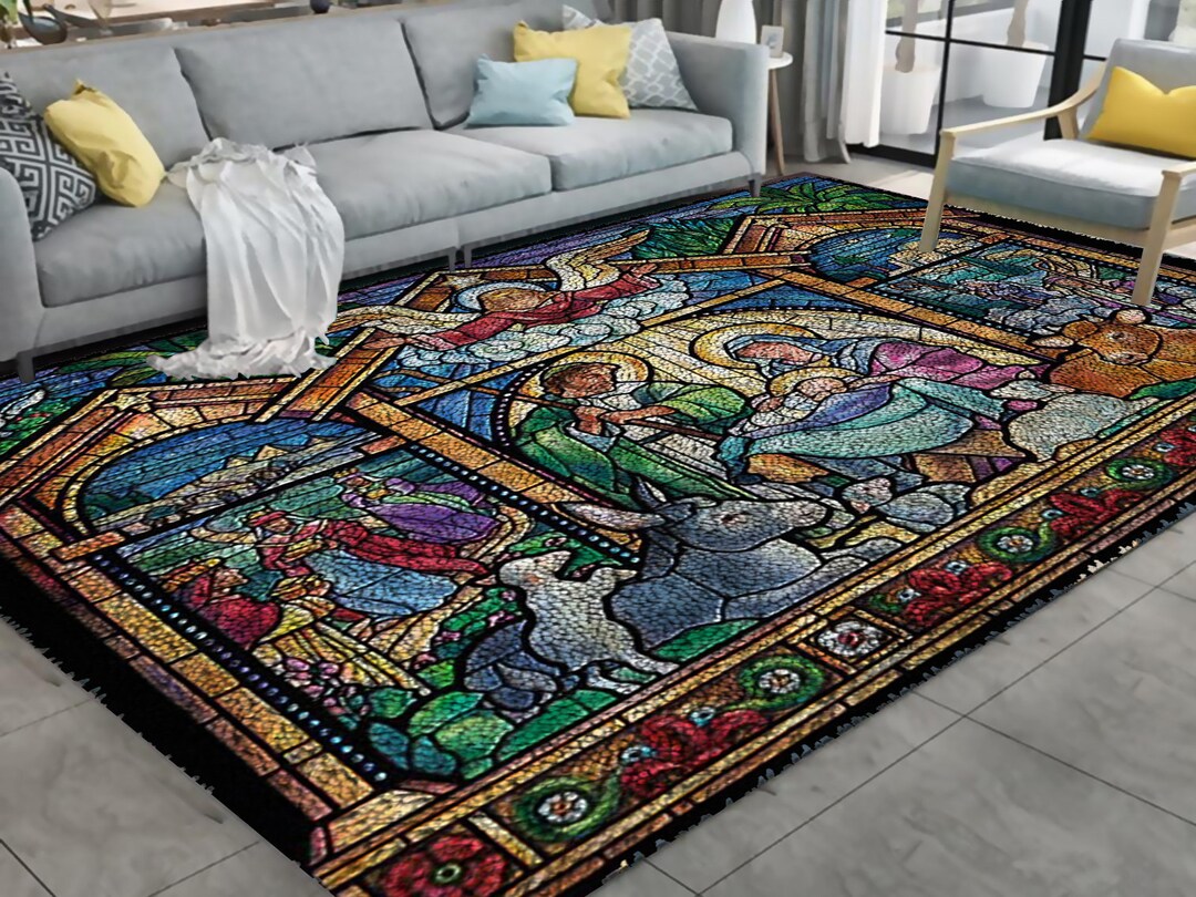 Jesus Christmas Star Latch Hook Kits, Large Latch Hook Rug Kit for ...