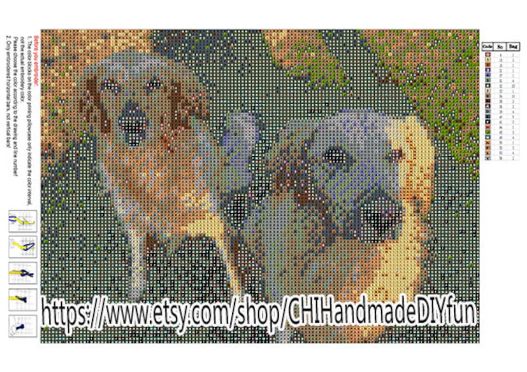 Dog/latch Hook Printable Pattern Digital Production Chart File Download ...