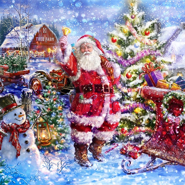 Diamond Painting Full Drill Santa - Etsy