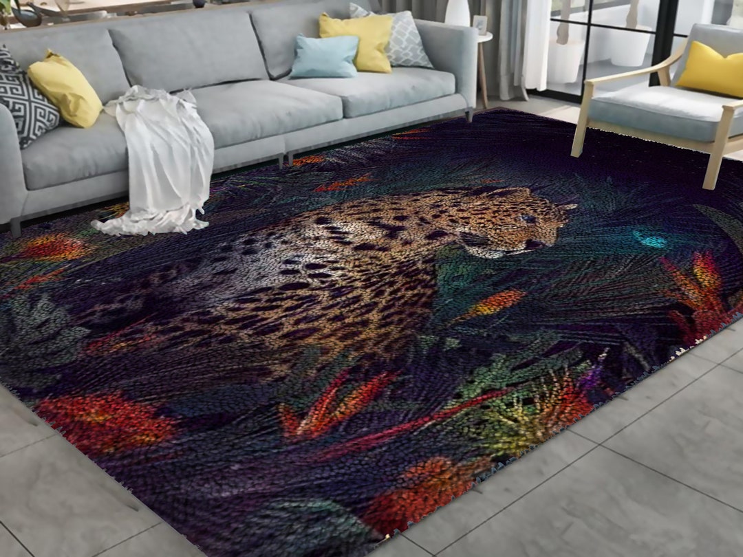 Leopard Latch Hook Kits, Large Latch Hook Rug Kit for Adults Latch Hook ...