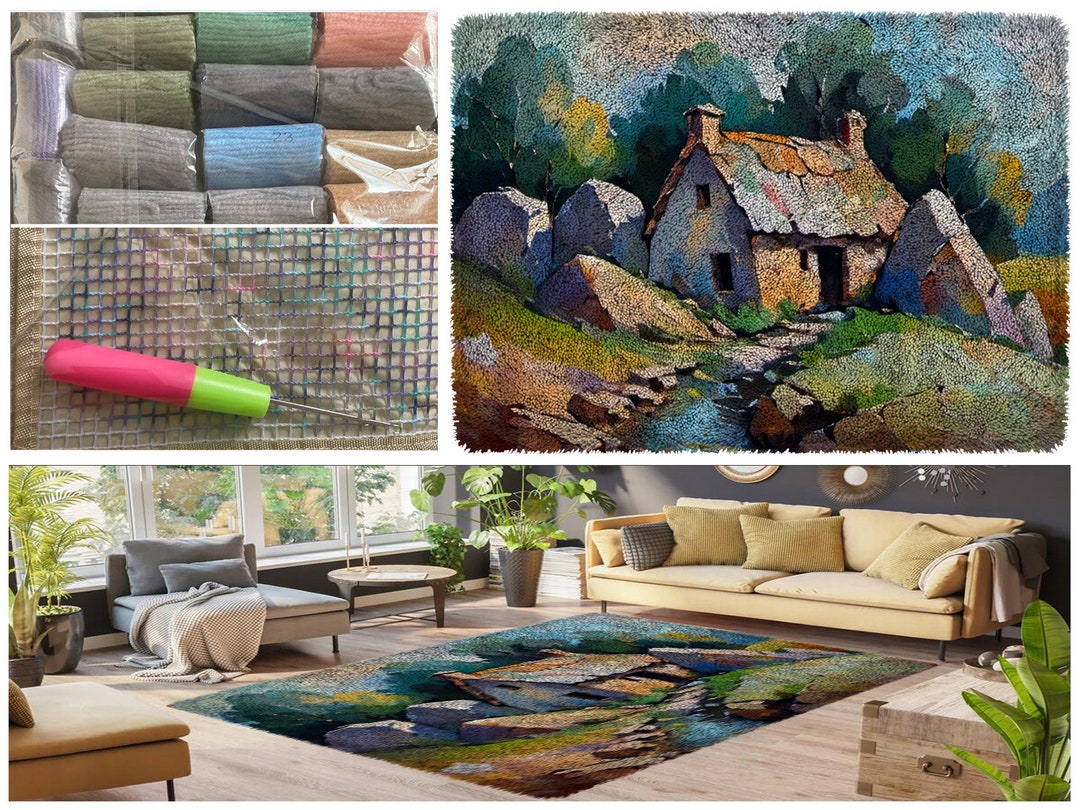 Latch Hook Kits, Large Latch Hook Rug Kit for Adults Latch Hook Kits ...