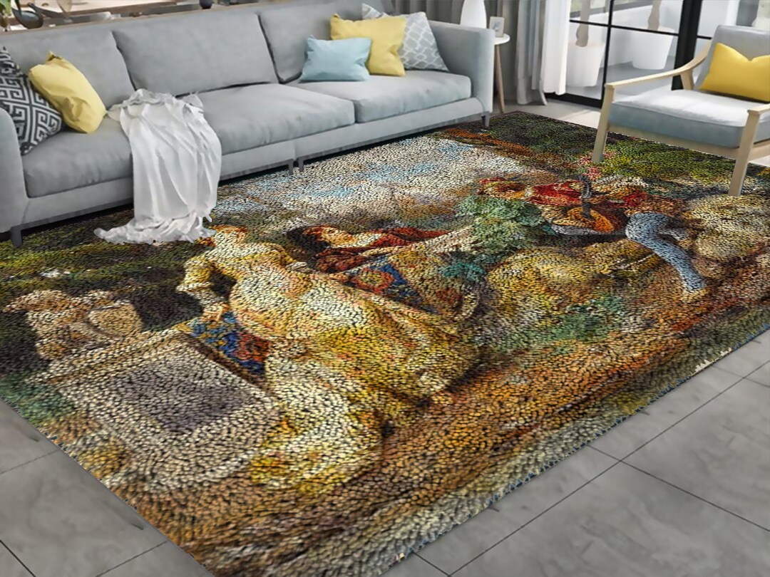 Retro Garden Concert Latch Hook Kits Large Latch Hook Rug Kit - Etsy