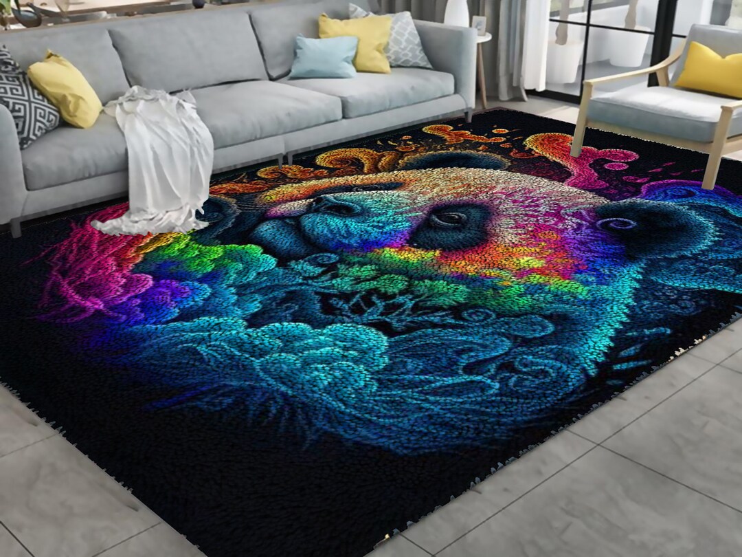 Cartoon Panda Latch Hook Kits, Large Latch Hook Rug Kit for Adults ...