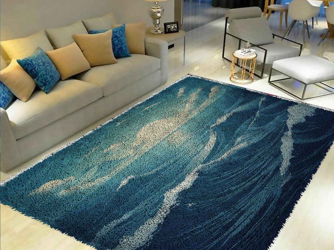 Sea Latch Hook Kits, Large Latch Hook Rug Kit for Adults Latch Hook ...