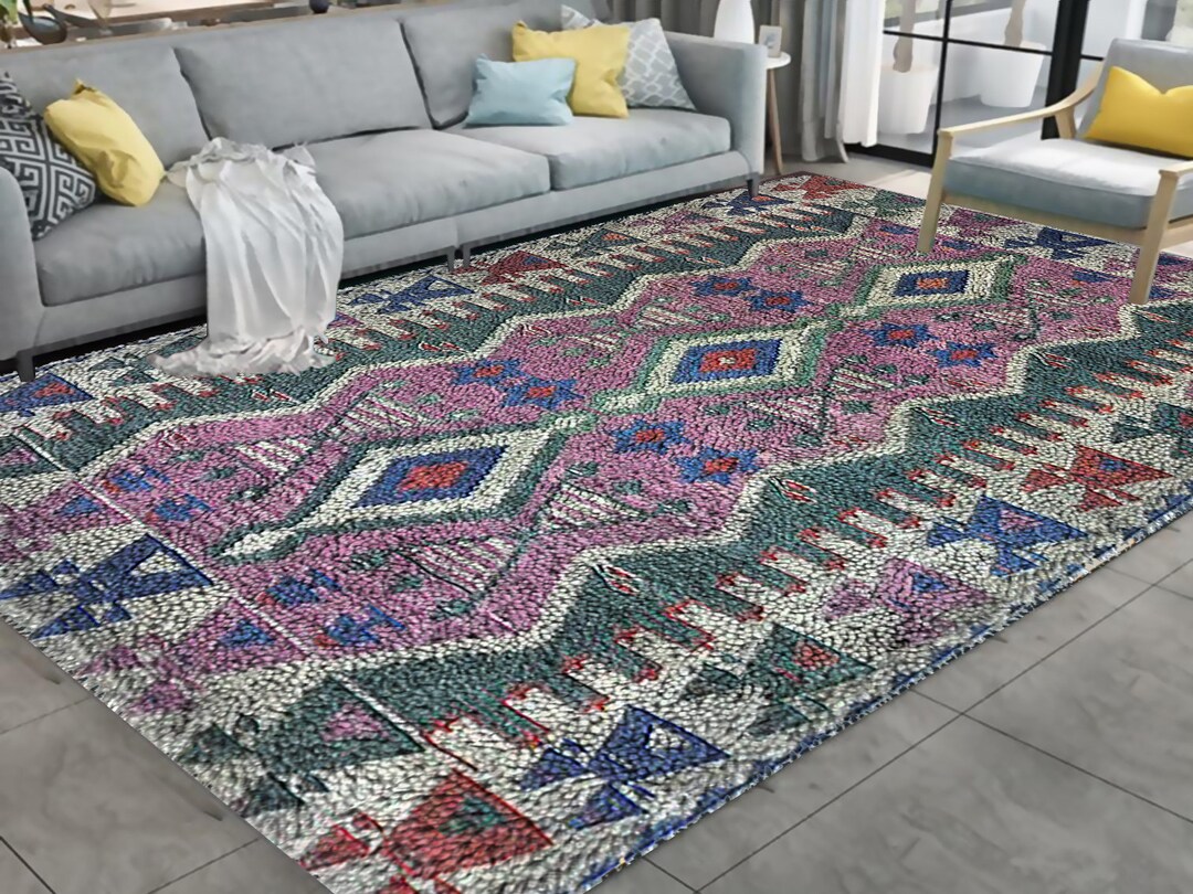 DIY Bohemian Latch Hook Kits, Large Latch Hook Rug Kit for Adults Latch ...