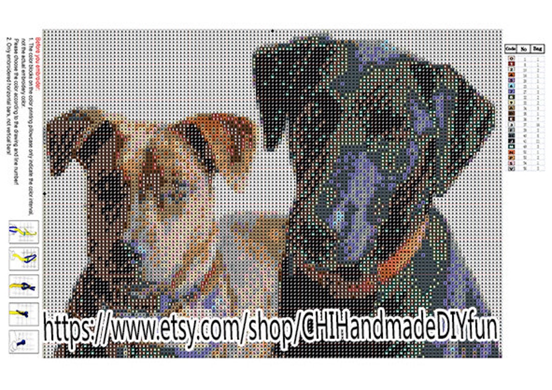 Dog/latch Hook Printable Pattern Digital Production Chart File Download ...