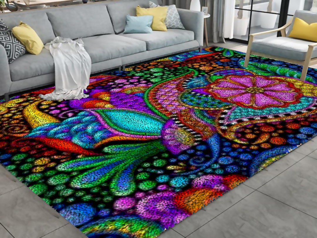 Colorful Flower Latch Hook Kits, Large Latch Hook Rug Kit for Adults ...
