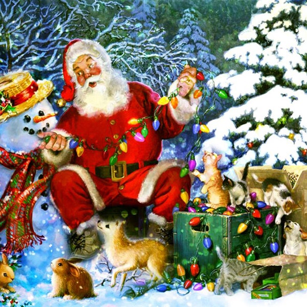 Diamond Painting Full Drill Santa - Etsy