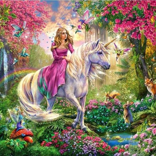 Riding Unicorn - Etsy