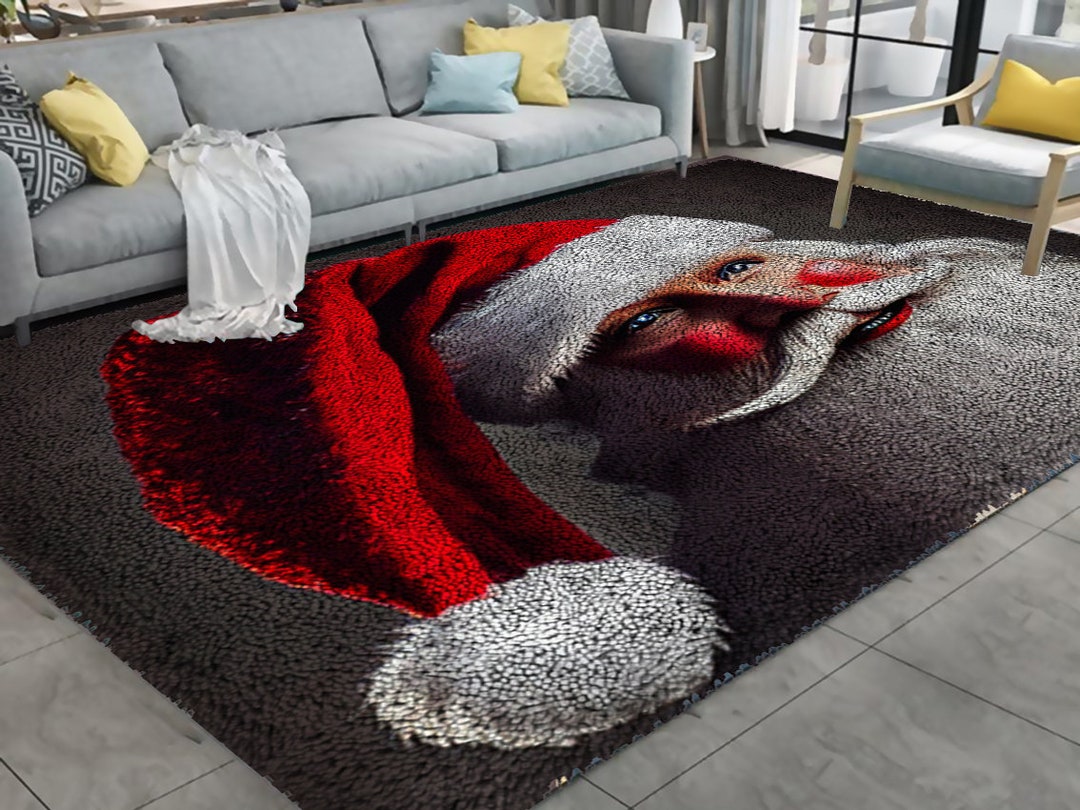 Santa Claus Hook Kits, Large Latch Hook Rug Kit for Adults Latch Hook ...