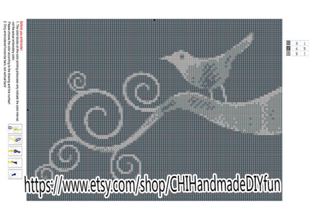 Dickey/latch Hook Printable Pattern Digital Production Chart File ...