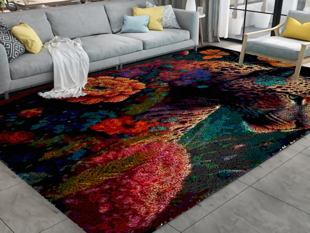 Leopard Latch Hook Kits, Large Latch Hook Rug Kit for Adults Latch Hook ...