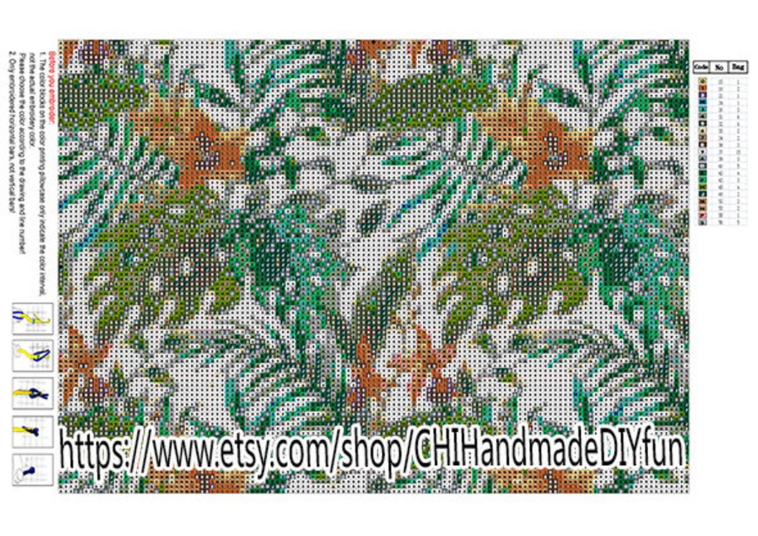 Leaf/latch Hook Printable Pattern Digital Production Chart File ...