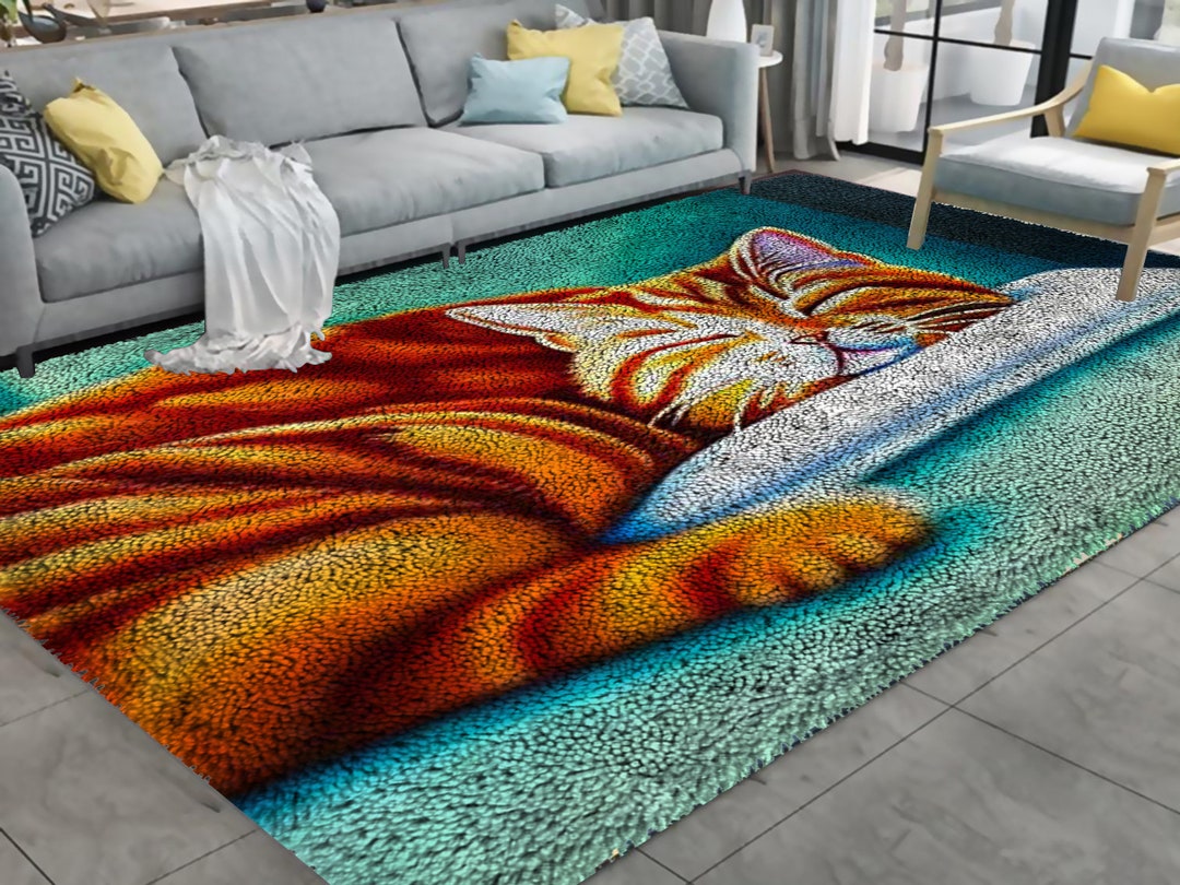 Cat Latch Hook Kits, Large Latch Hook Rug Kit for Adults Latch Hook ...