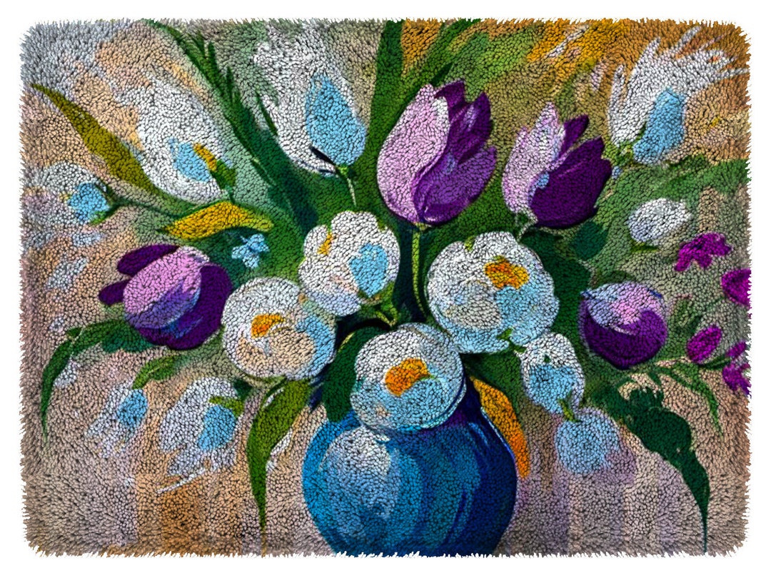 Latch Hook Kit, Adult Large Latch Hook Reinforcement Kit With Printed ...