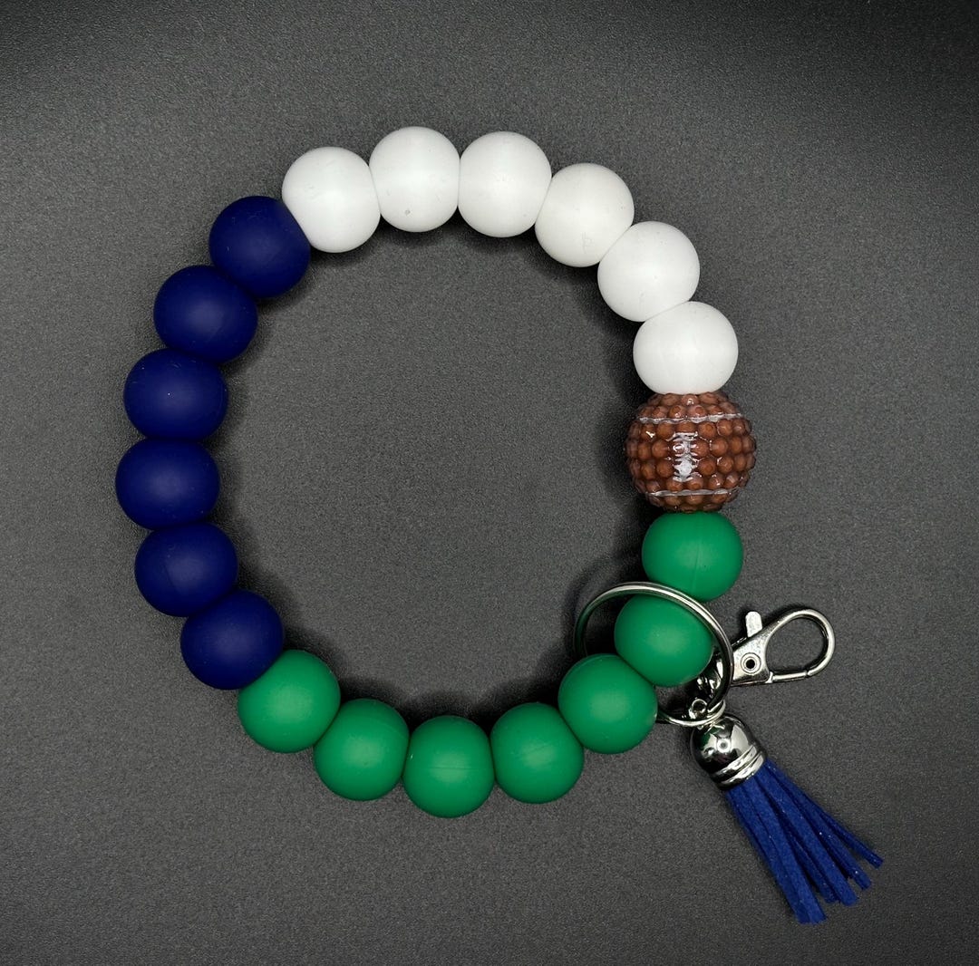 Seattle Inspired Football Keychain Wristlet - Etsy