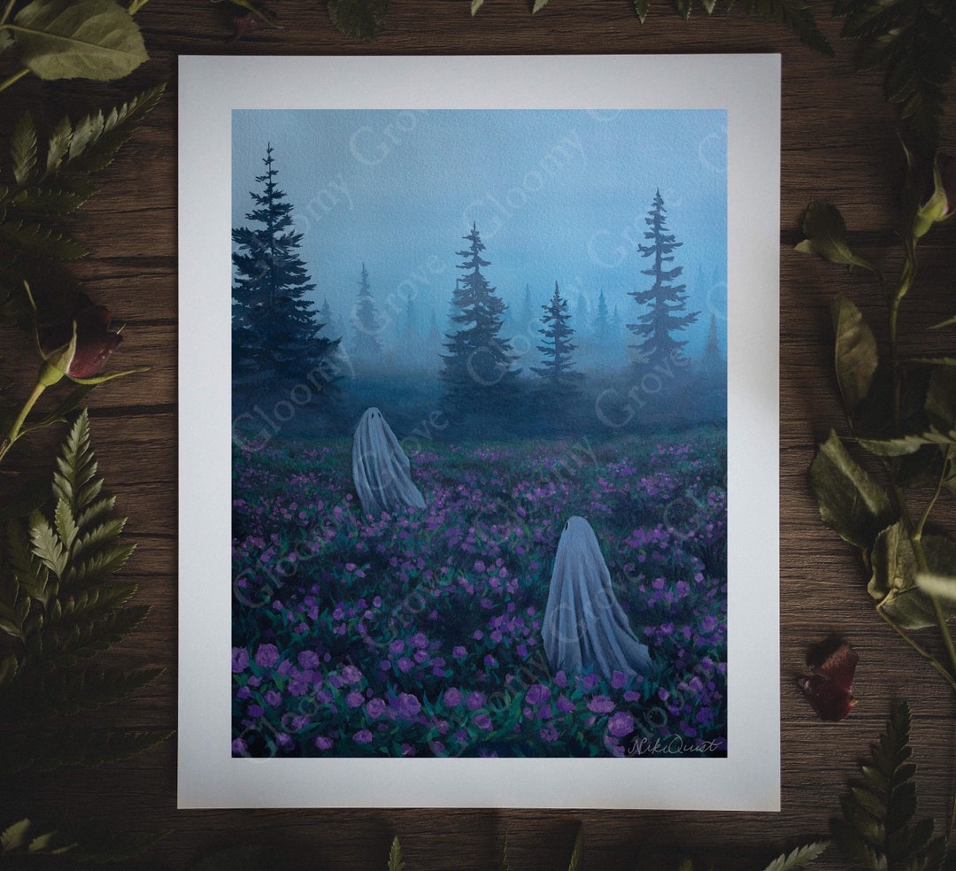 8x10in Fine Art Print | Meadow Dreams | Spooky Ghost | Cottage Core ...