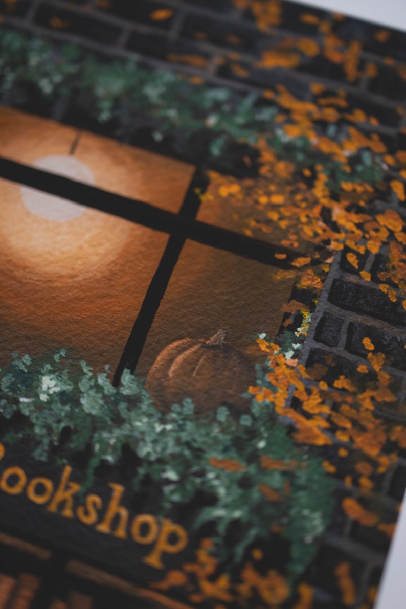 8x10in Fine Art Print the Gloomy Bookshop Spooky Ghost - Etsy